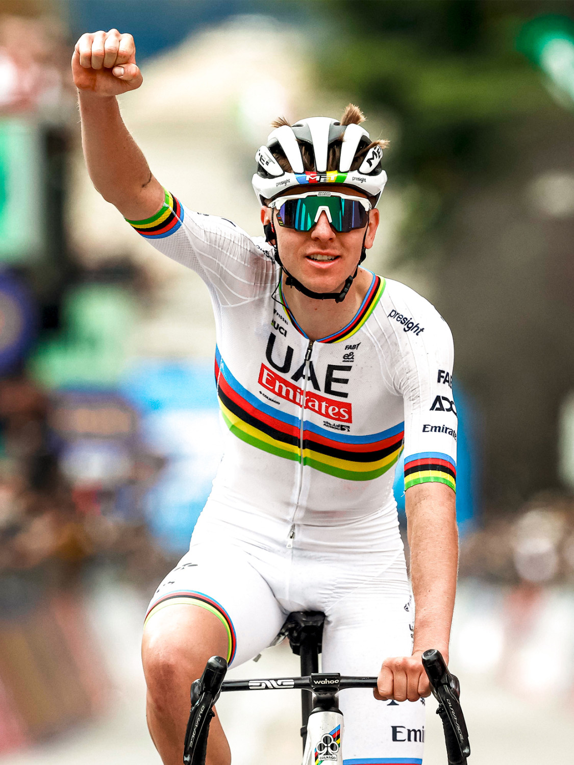 World Champion Tadej Pogacar 2024 Uae Team Emirates Replica Short Slee